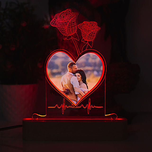 Buy/Send Personalised Couple Rosey Night Lamp Online- FNP
