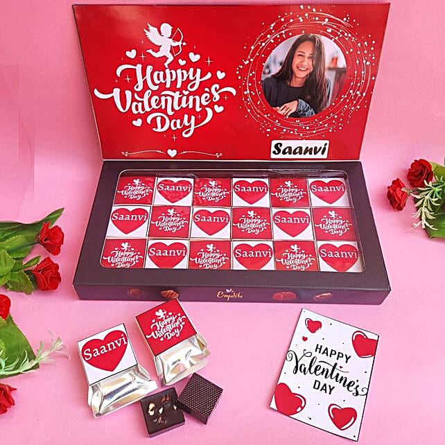 Buy/Send Valentine Day Personalised Chocolate Box Online- FNP