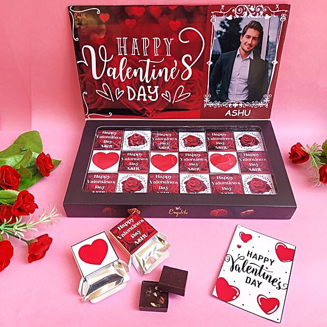Buy/Send Personalised Valentine Wishes Chocolate Box Online- FNP