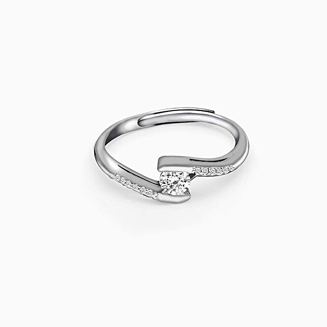 Buy/Send Giva 925 Silver Sparkling Solitaire Rings Online- FNP