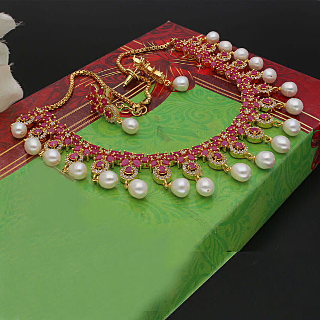 Buy/Send Sri Jagdamba Pearls Alluring Necklace Sets Online- FNP
