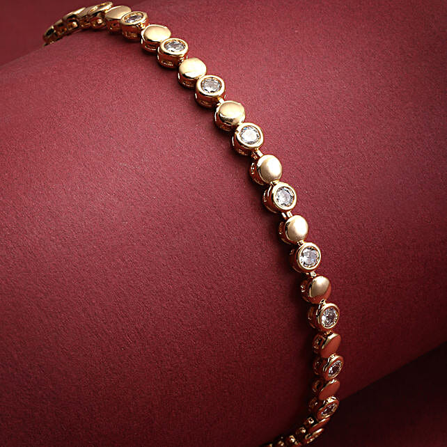 Buy/Send Radiant Gold Studded Bangle Online- FNP