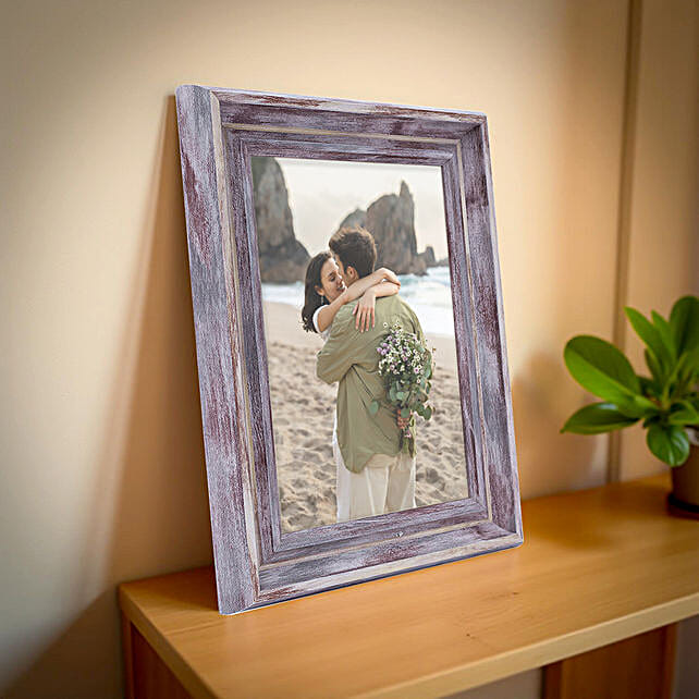 Buy/Send Personalised Grey Table Top Photo Frame Online- FNP