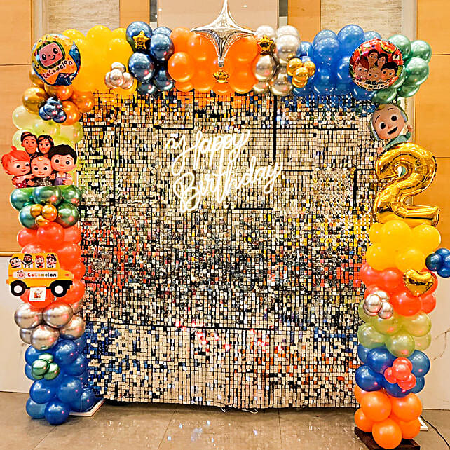 Buy/Send Colourful Balloons Themed Sequin Decor Online- FNP
