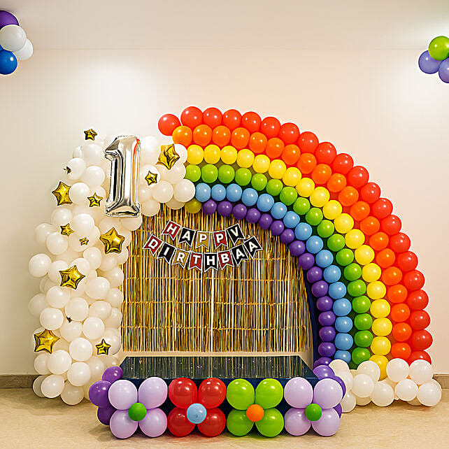 Buy/Send Rainbow Themed Birthday Decor Online- FNP