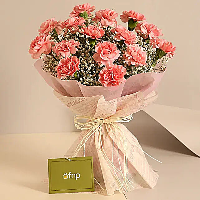 Buy/Send 15 Pastel Carnations Bouquet Online- FNP