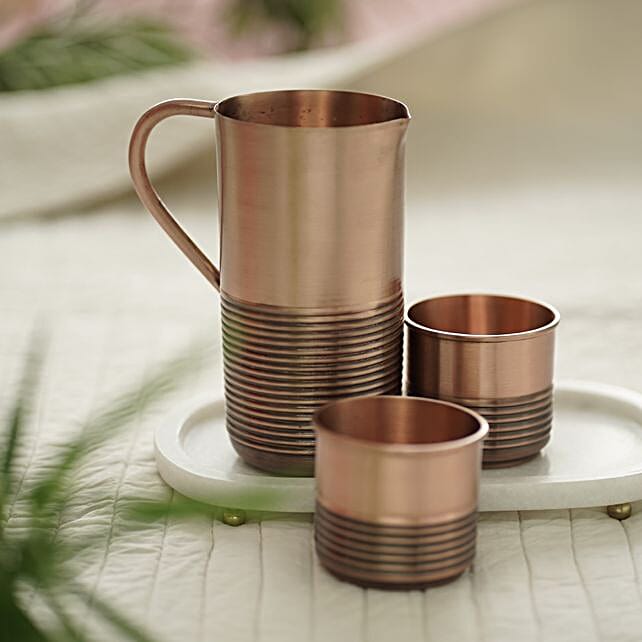 Buy/Send Courtyard Copper Water Glass Set Online- FNP