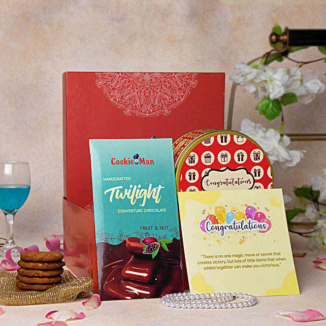 Buy/Send Congratulations Assorted Cookies & Chocolates Gift Hamper ...