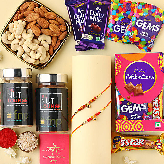 Buy/Send Sneh Beads Rakhi with Sweet Treats Online- FNP Buy/Send Sneh Beads Rakhi with Sweet Treats Online- FNP