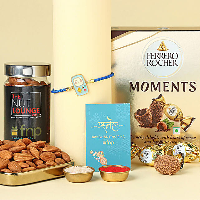 Buy/Send Sneh Phone Rakhi with Sweet Treats Online- FNP Buy/Send Sneh Phone Rakhi with Sweet Treats Online- FNP