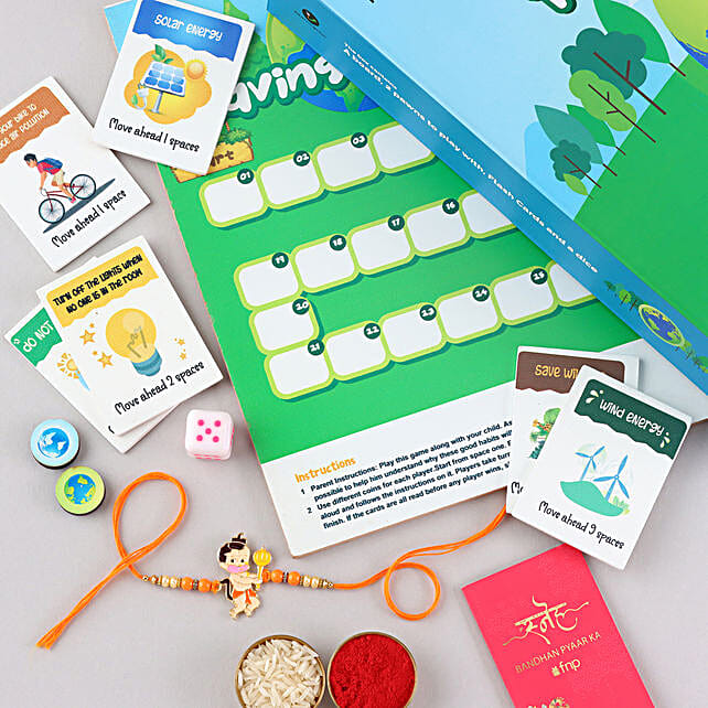 Buy/Send Bal Hanuman Rakhi & Board Game Gift Set Online- FNP
