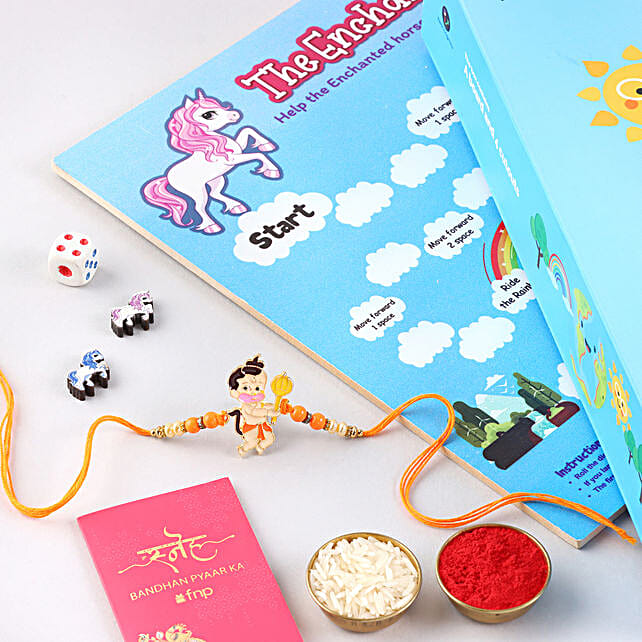 Buy/Send Bal Hanuman Rakhi & enchanted horse game gift set Online- FNP