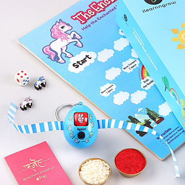 Buy/Send Push button Rakhi & enchanted horse game gift set Online- FNP