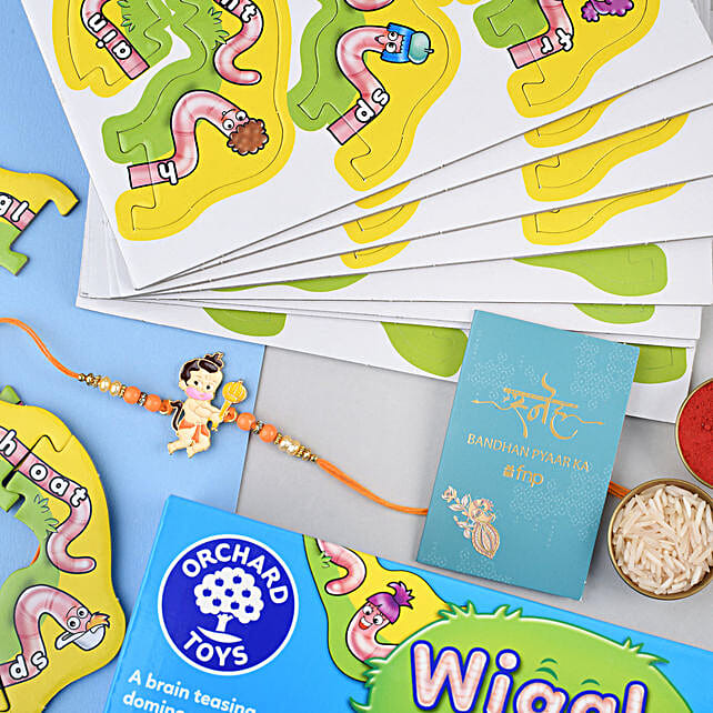 Buy/Send Sneh Bal Hanuman Rakhi with Wiggly Words Game Online- FNP