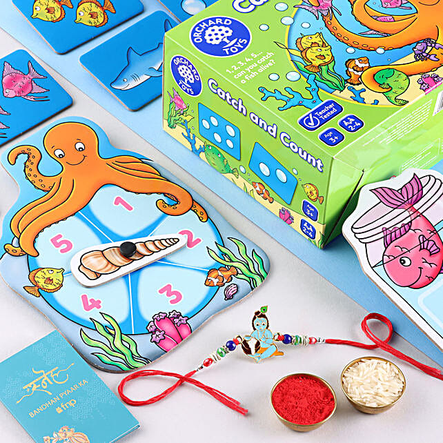 Buy/Send Sneh Bal Krishna Rakhi with Catch & Count Game Online- FNP