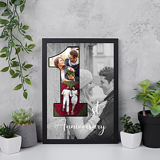 Buy/Send Personalised First Anniversary Photo Frame Online- FNP