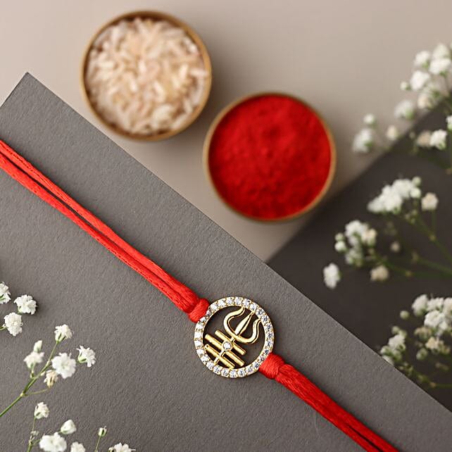 Buy/Send Sneh Blessed Shiva Silver Rakhi Online- FNP