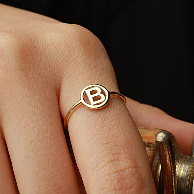 Buy/Send Personalised Unique Name Initial Ring Online- FNP