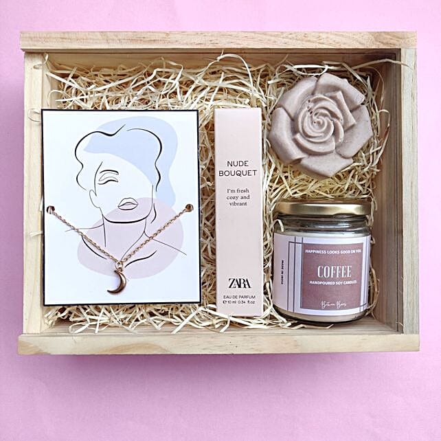 Buy/Send Beautiful Beige Gift Box For Her Online- FNP