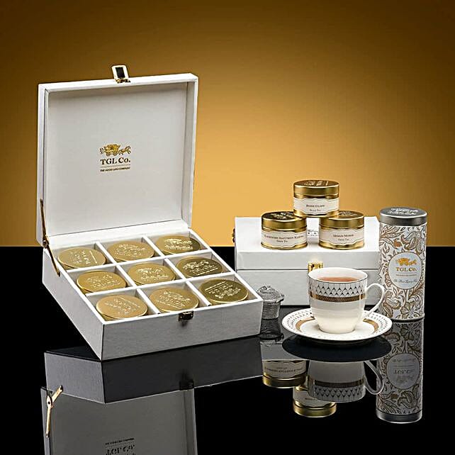 Buy/Send TGL Liquid Gold (White) Premium Tea Gift Box Online- FNP