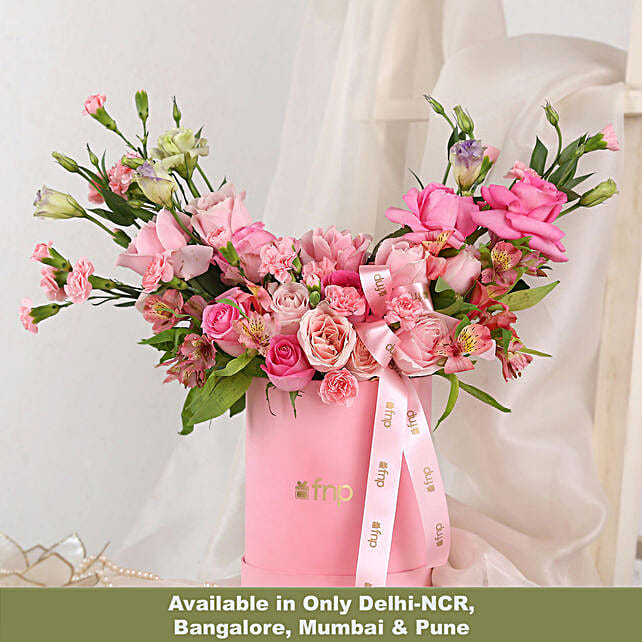 Buy/Send Blush & Love Floral Arrangement Online- FNP