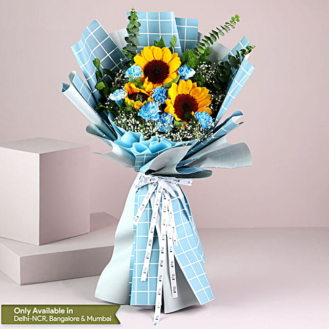 Buy/Send Hello Sunshine 3 Sunflowers Bouquet Online- FNP