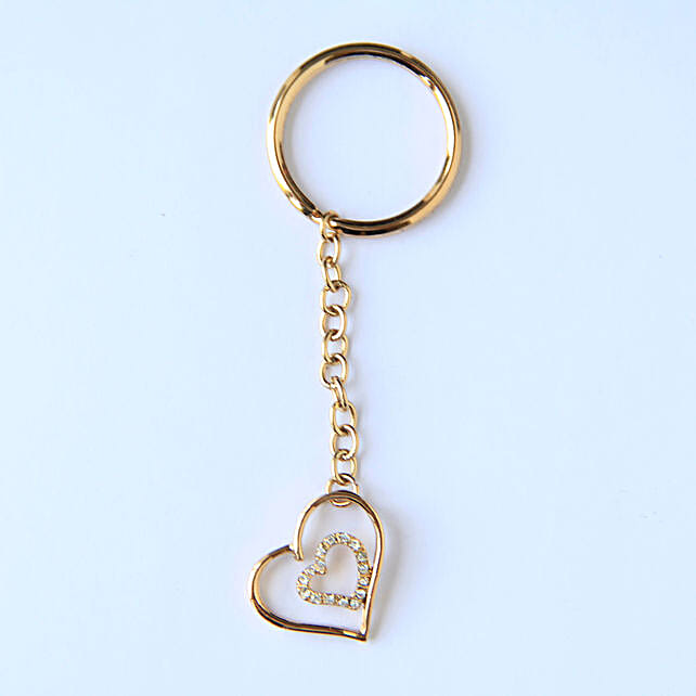 Buy/Send Twin Heart Key Chain Online- FNP