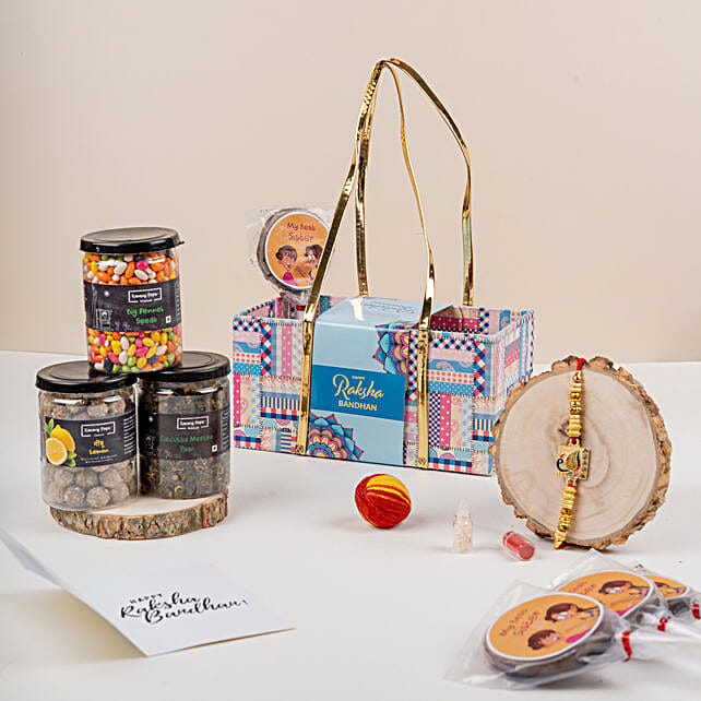 Buy/Send Tummy Pops Rakhi Gift Hamper Set Online- FNP