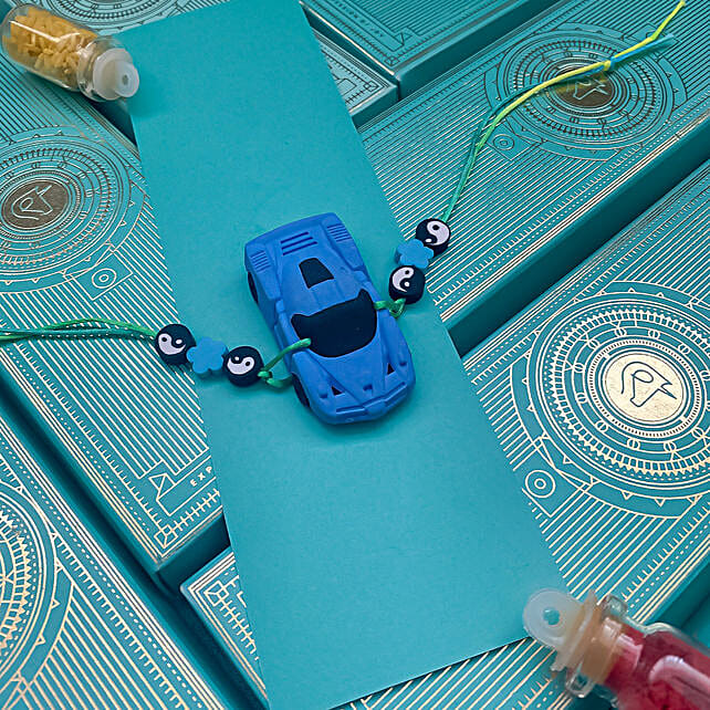 Buy/Send IZZHAAR Racing Car Eraser Rakhi Online- FNP
