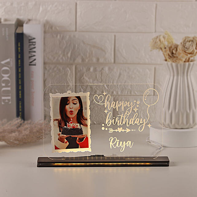 Buy/Send Personalised Happy Birthday Led Table Top Online- FNP