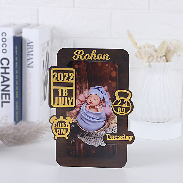 Buy/Send Personalised Baby Photo Table Frame Online- FNP