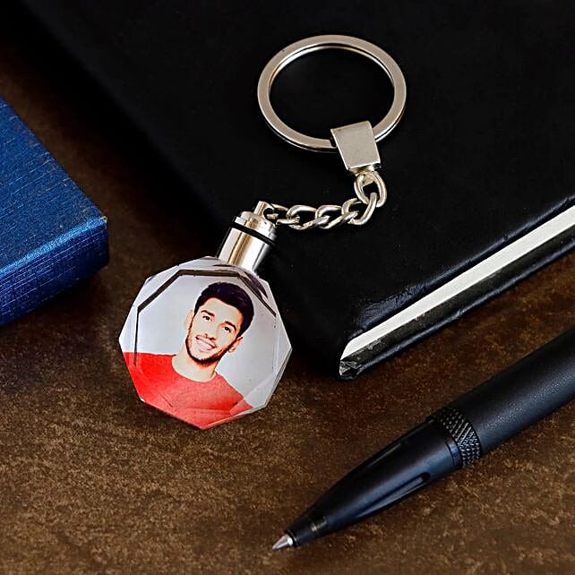 Buy/Send Personalised LED Round Keychain Online- FNP