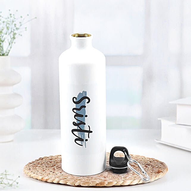 Buy/Send Personalised Name White Water Bottle Online- FNP