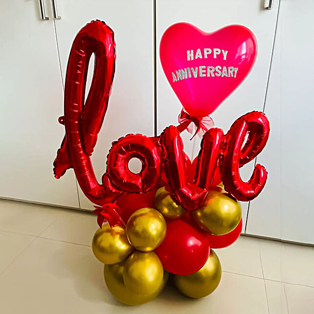 Buy/Send Happy Anniversary Sparkling Balloon Bouquet Online- FNP