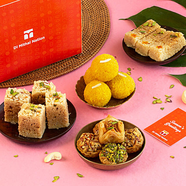 Buy/Send Golden Diwali Sweets Box Online- FNP