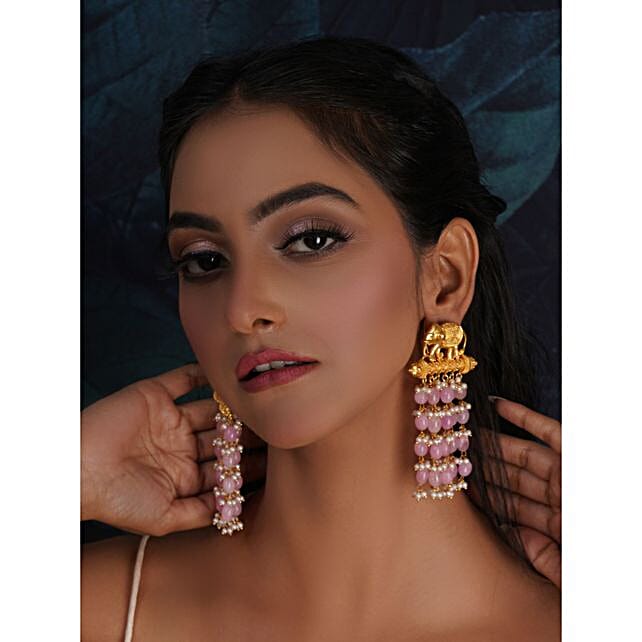 Buy/Send Ruby Rang Kundan Pearl Elegance Online- FNP