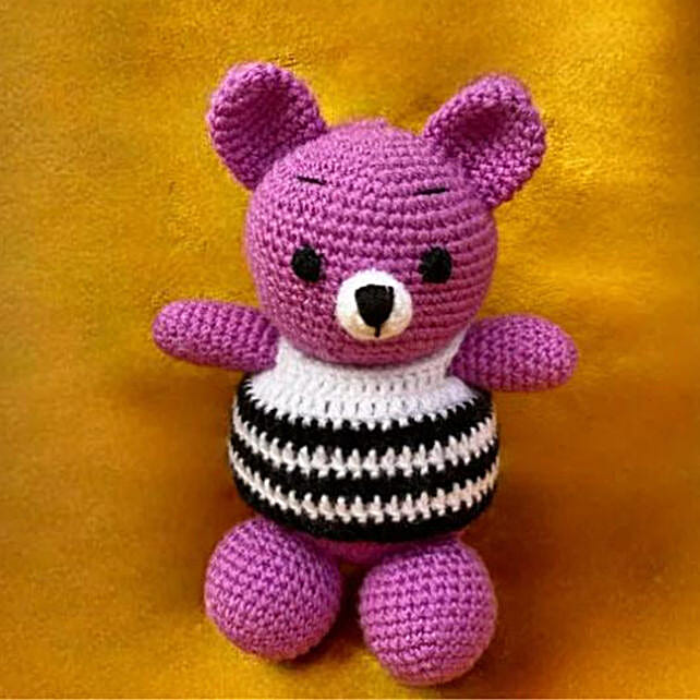 Buy/Send Crochet Handmade Purple Teddy Toy Online- FNP
