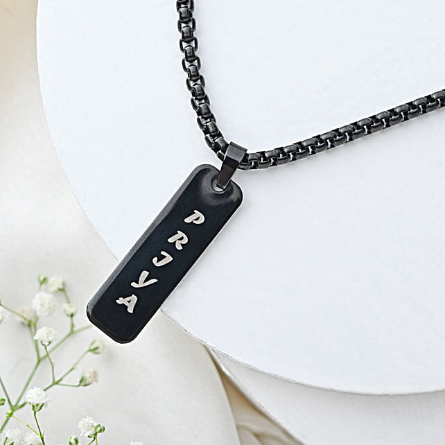 Buy/Send Personalised Black Elegant Neck Chain Online- FNP