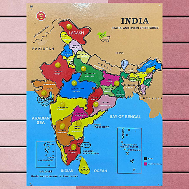 Buy/Send Interactive Map Wooden Puzzle Online- FNP