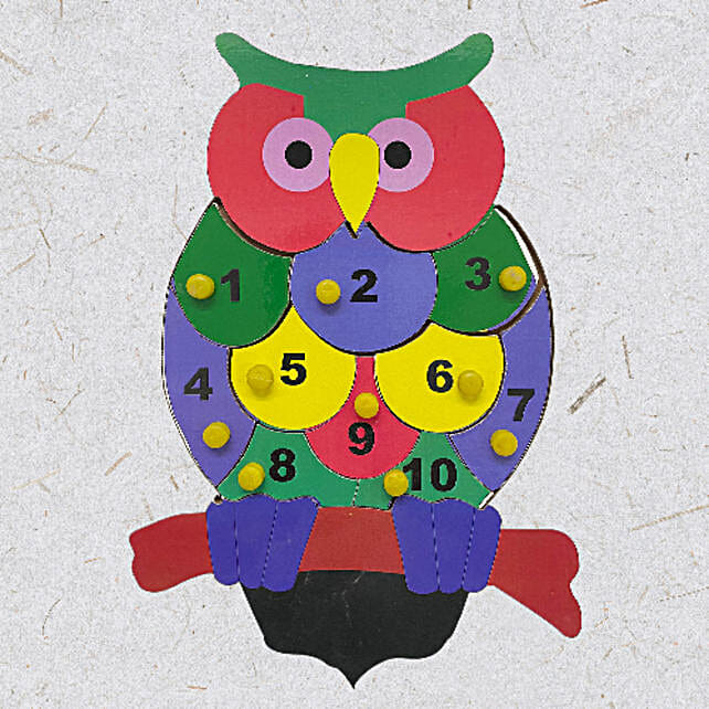 Buy/Send Multi-Coloured Number Owl With Knobs Online- FNP