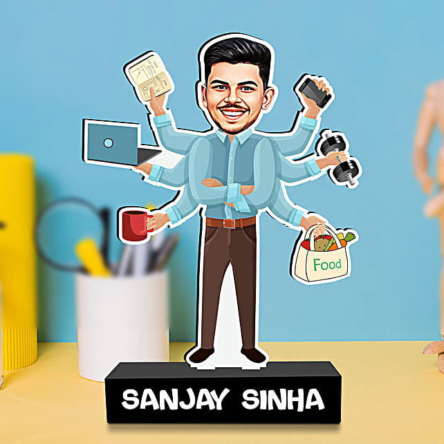 Buy/Send Personalised Multitasking Hero Caricature Online- FNP