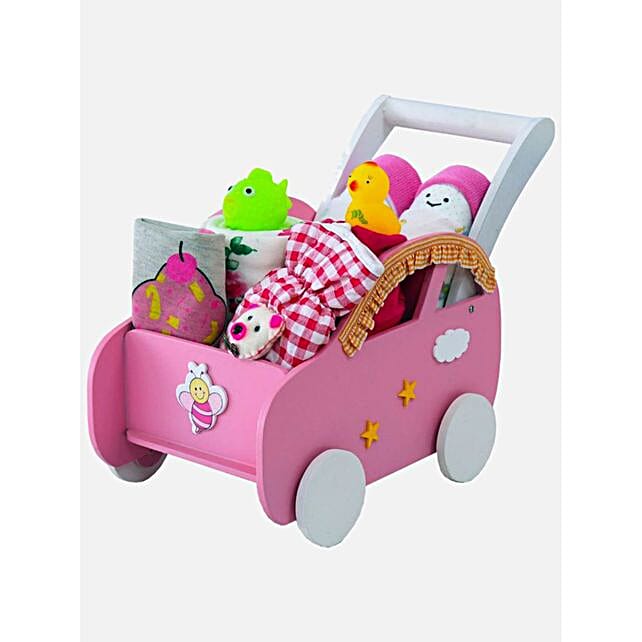 Buy/Send Little Surprise Baby Girl Goodies Pram Online- FNP