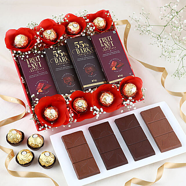 Buy/Send Choco-Luxe Dark & Milk Premium Chocolates Online- FNP
