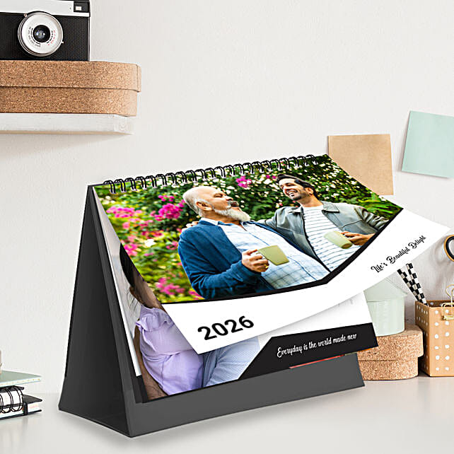 Buy/Send Personalised Classic Monochrome Calendar Online- FNP