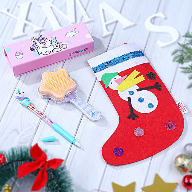 Buy/Send Christmas Snowman Sock Gift Hamper Online- FNP