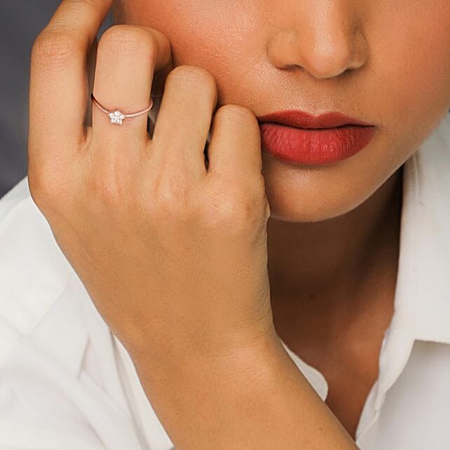 Buy/Send Mesmerising Rose Gold Star Ring Online- FNP