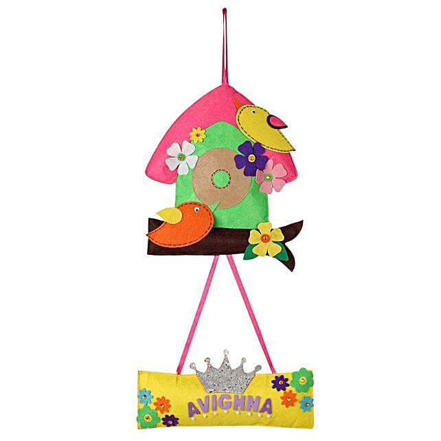 Buy/Send Personalised Bird House Theme Hanging Name Plate Online- FNP