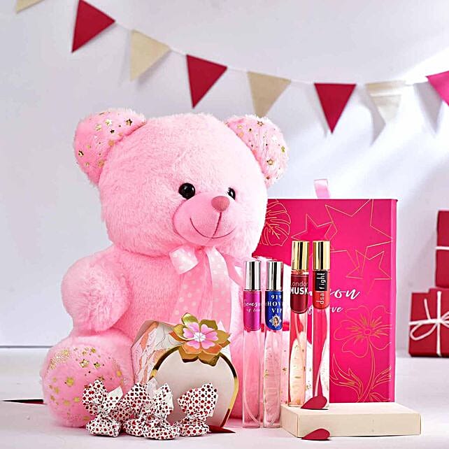Buy/Send Teddy & Fragrance Extravaganza Online- FNP