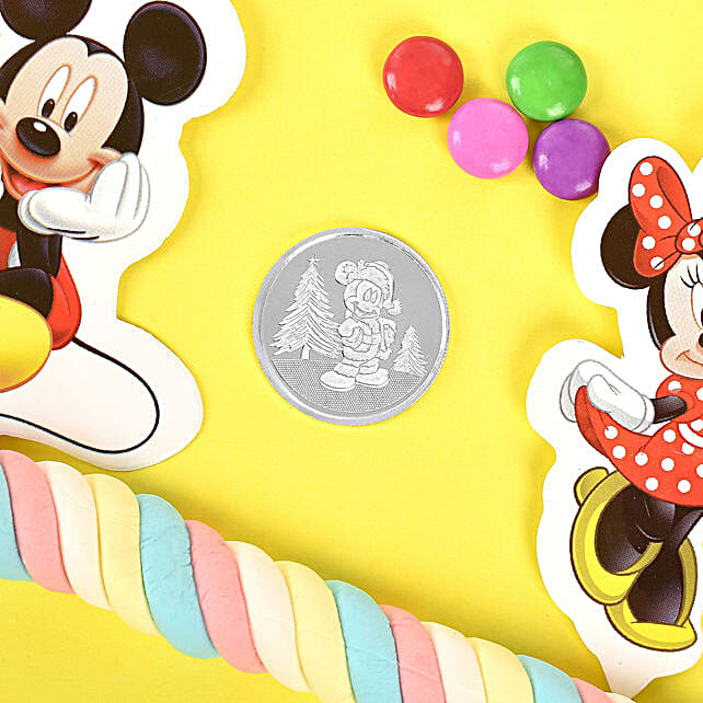 Buy/Send Mickey Mouse 925 Silver Coin Online- FNP