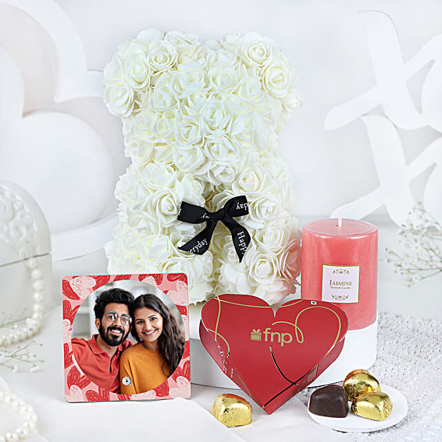 Buy/Send Personalised Sweet Cuddles Valentine Ensemble Online- FNP